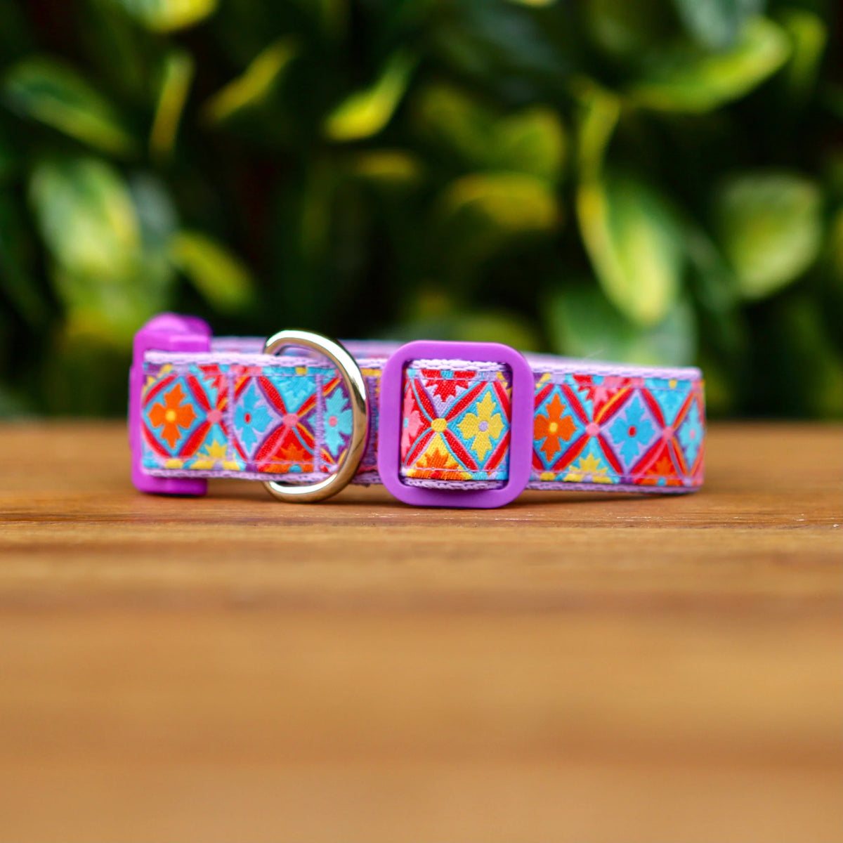 Purple Geometric Dog Collar / XS - L - Hand Made by The Bark Side ...