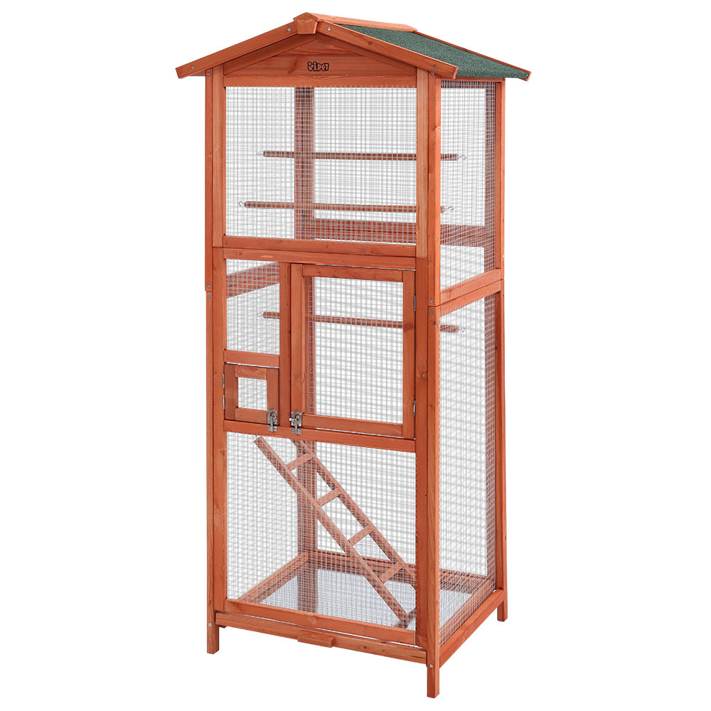 i.Pet Bird Cage 72cm x 60cm x 168cm Pet Cages Large Aviary Parrot Carr ...