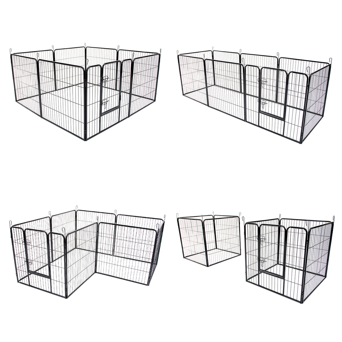 Pet Playpen Heavy Duty Foldable Dog Cage 8 Panel 32in with Cover ...