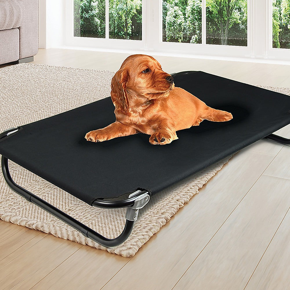 110 x 65cm Dog Pet Bed Foldable Elevated Portable Waterproof Outdoor R ...