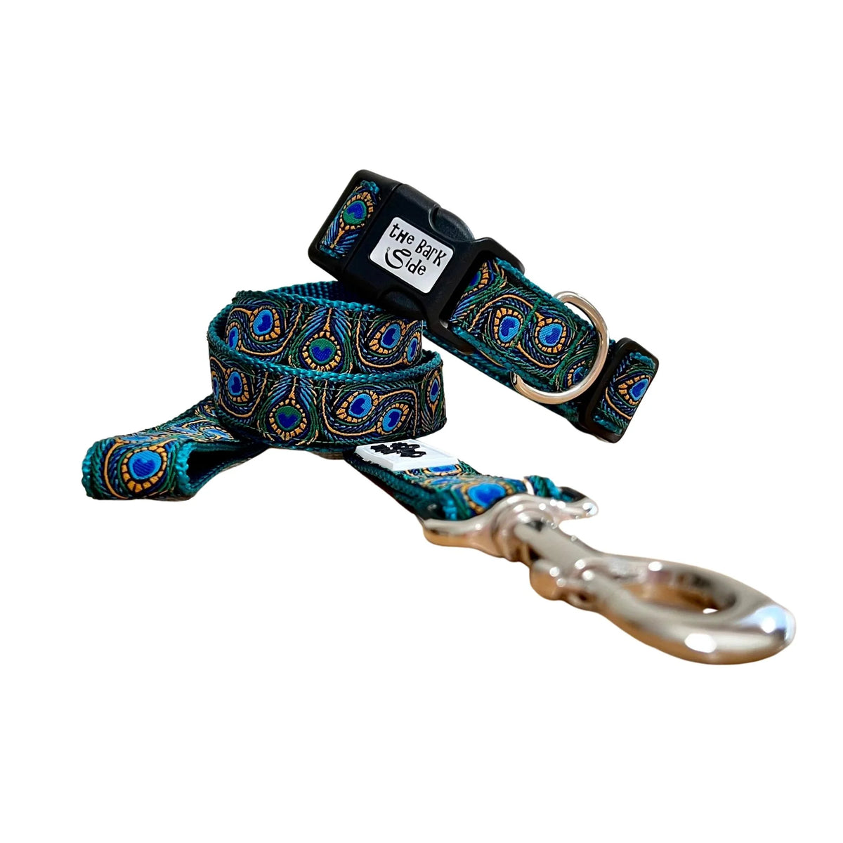 Peacock Feather Dog Collar - Hand Made by The Bark Side – Moondidley Pets